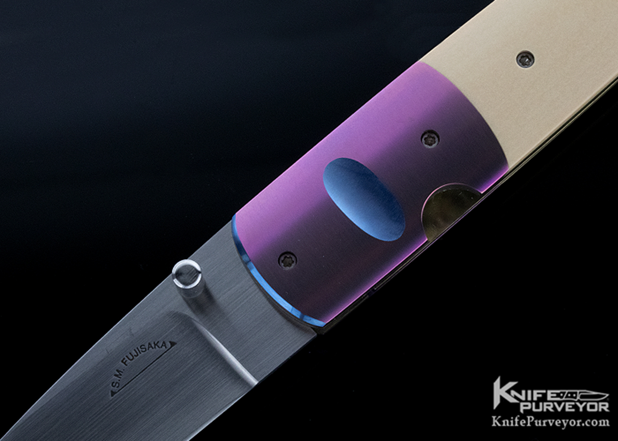 Stan Fujisaka Custom Knife Machined Anodized Titanium Linerlock - Knife ...