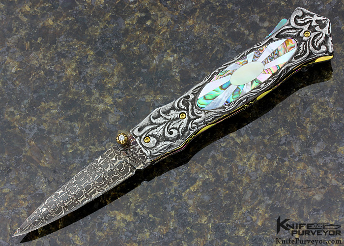Suchat Jangtanong Custom Knife Chad Nichols Damascus,Mother of Pearl ...