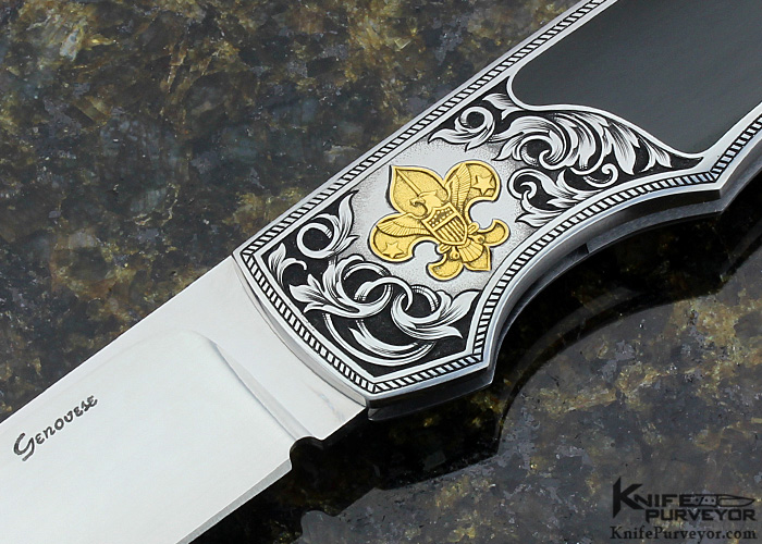 Rick Genovese Custom Knife Engraved by Tim George & Lisa Tomlin Edwards ...
