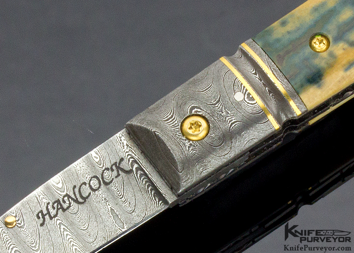 Tim Hancock Custom Knife Mini Warncliff Linerlock with 24Kt Gold and ...