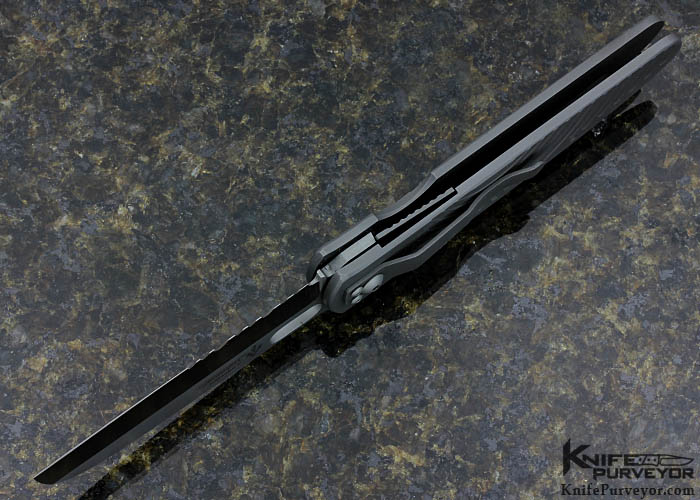 Tom Anderson Custom Knife Titanium Serrated Wharncliffe Linerlock ...