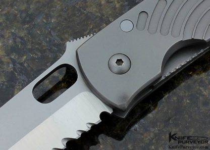 Tom Anderson Custom Knife Titanium Serrated Wharncliffe Linerlock ...