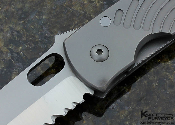 Tom Anderson Custom Knife Titanium Serrated Wharncliffe Linerlock ...