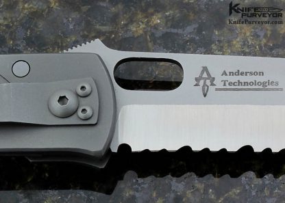 Tom Anderson Custom Knife Titanium Serrated Wharncliffe Linerlock ...
