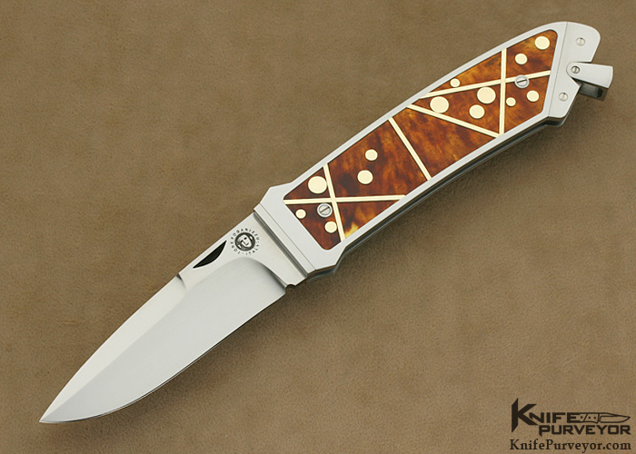 Tore Fogarizzu Custom Knife Exotic Material with 18KT Gold Inlays ...