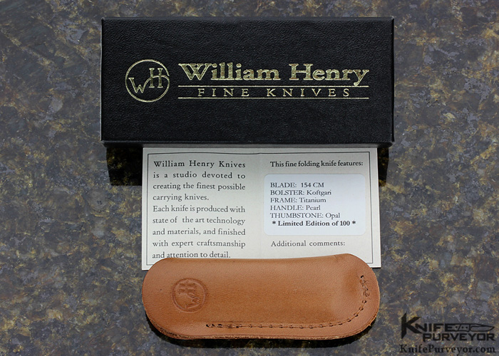 William Henry Custom Knife Limited Edition 12/100 Mother of Pearl ...